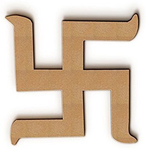 Bhaiji Enterprises Wooden Swastik Shape Pieces (4 x 4 inch, 12 ...