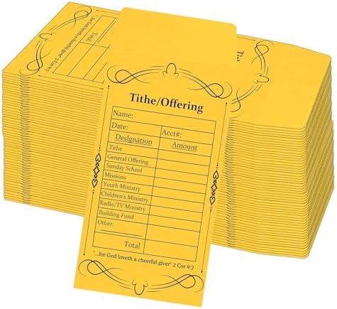 Amazon.com : 100 Pack Church Offering Envelopes Visitor Donation ...