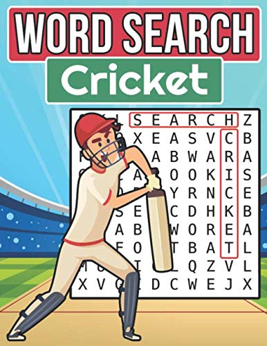 Cricket Word Search: Large Print Word Search Puzzle Book About Cricket ...