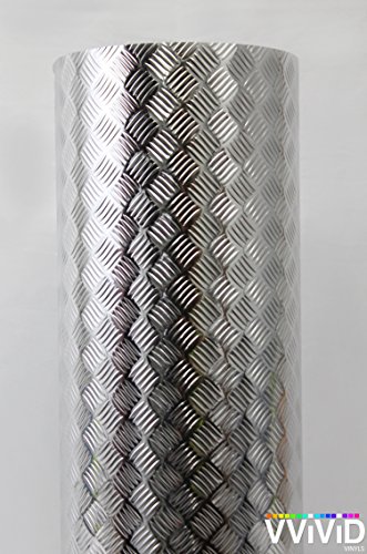 Buy Industrial Utility Diamond Plate Metallic Chrome Finish Vinyl Wrap ...