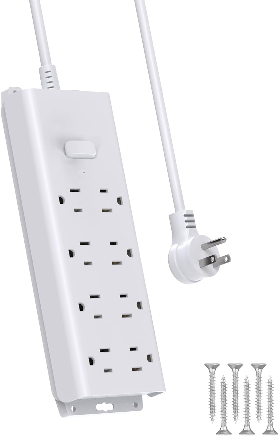 Amazon.com: 4 ft. 6-Outlet Power Strip with 45 Degree Angle Plug ...