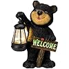 Amazon.com: Juegoal Garden Bear Statue with Solar LED Lantern, Luminous ...