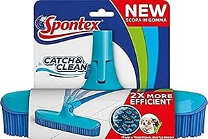 Spontex Catch & Clean Broom Replacement Head with Rubber Bristle ...