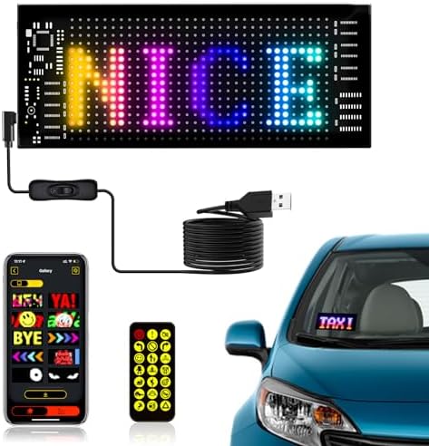 Amazon.com : LED Sign for Car, Custom LED Sign 6.7''X 2.75'' Mini ...