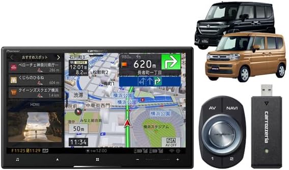 Amazon.co.jp: 8V型サイバーナビAVIC-CL912III-DC+KJ-S103DKスペーシア(カスタム含むMK54S/MK94S型)用取付キットセット : 車＆バイク