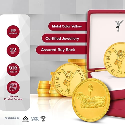 BHIMA Jewellery 1gram 22kt Lord Ananthapadmanabha Gold Coin - Price History