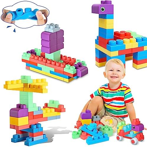 X spring Soft Rubber Building Block, Colorful Soft Building Blocks ...