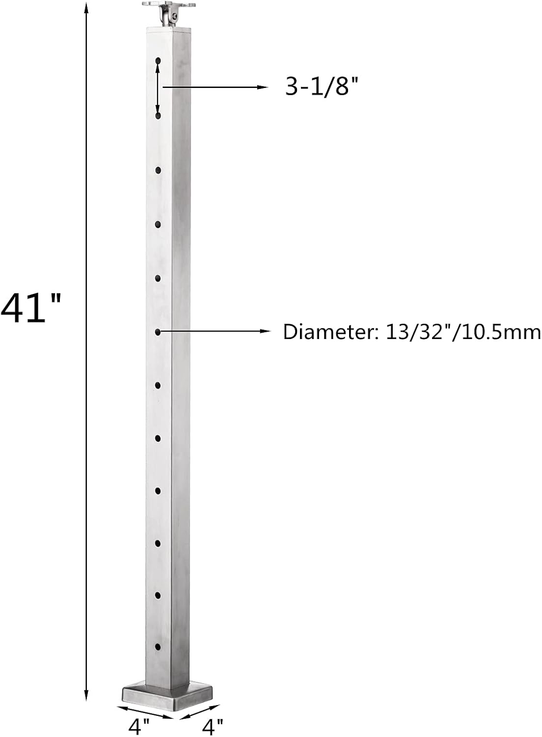 Buy Senmit Cable Railing Post with Angle Adjustable Bracket- 42x 2x 2 ...