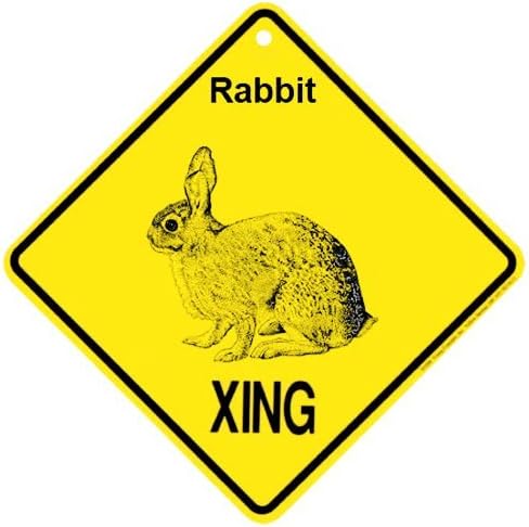 Amazon.com: Rabbit Xing caution Crossing Sign wildlife Gift : Home ...