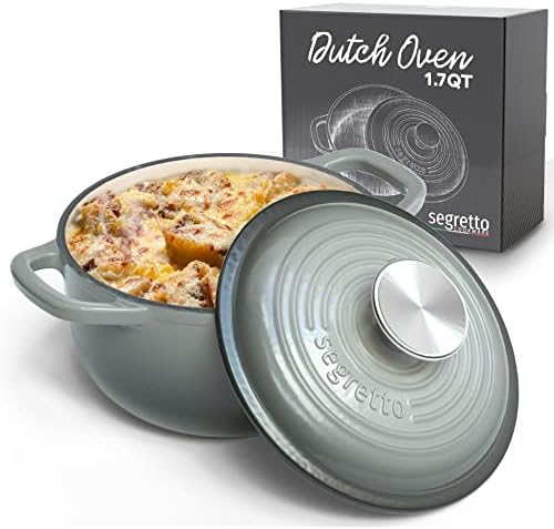 Amazon.com: HAWOK Enameled Cast Iron Mini Dutch Oven 1.5-Quart Navy ...