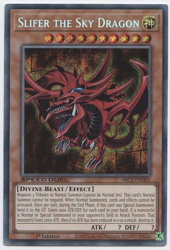 Amazon.com: Slifer The Sky Dragon - SBC1-ENH01 - Secret Rare - 1st ...