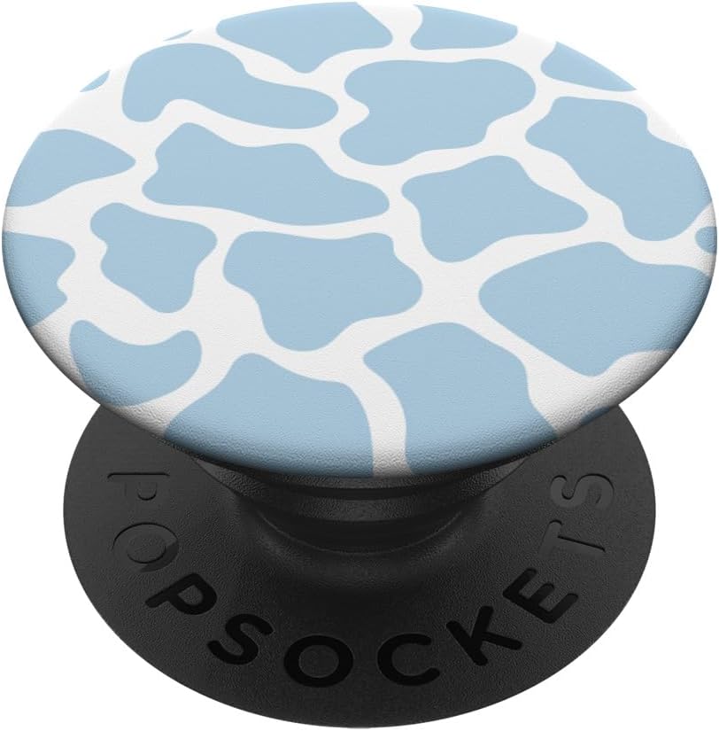 Amazon.com: Cow Print Pattern in Light Blue Pastel Blue PopSockets ...