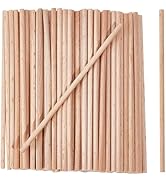 OLYCRAFT 30Pcs Half Round Wood Sticks - 351x7mm, 3.5mm Thick Unfinished ...
