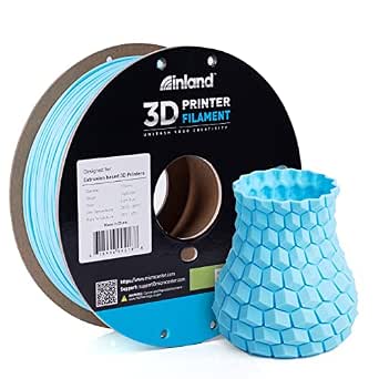 Amazon.com: פילמנט PLA קוטר 1.75 מ"מ של INLAND - פילמנט PLA בצבע כחול ...