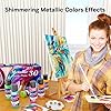 Amazon.com: Metallic Acrylic Paint Set of Premium 30 Colors ...
