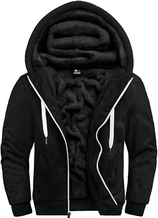 GEEK LIGHTING Hoodies for Men Heavyweight Fleece Sweatshirt - Full Zip ...