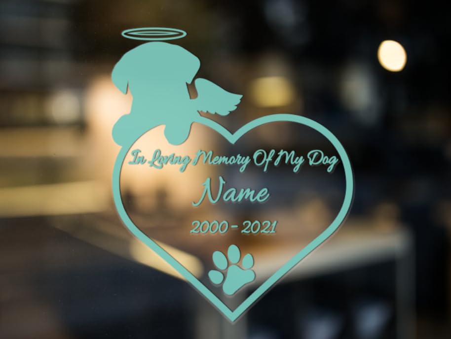 Amazon.com: In Loving Memory of My Dog Custom Memorial Decal, Car Decal ...