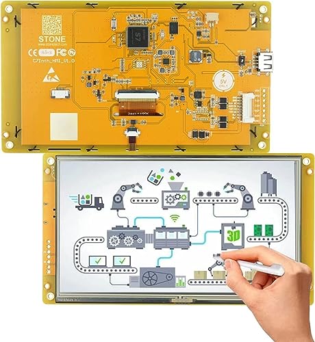 SCBRHMI 7 inch Smart HMI TFT LCD Display Module with Complimentary GUI Software + UART Port ...