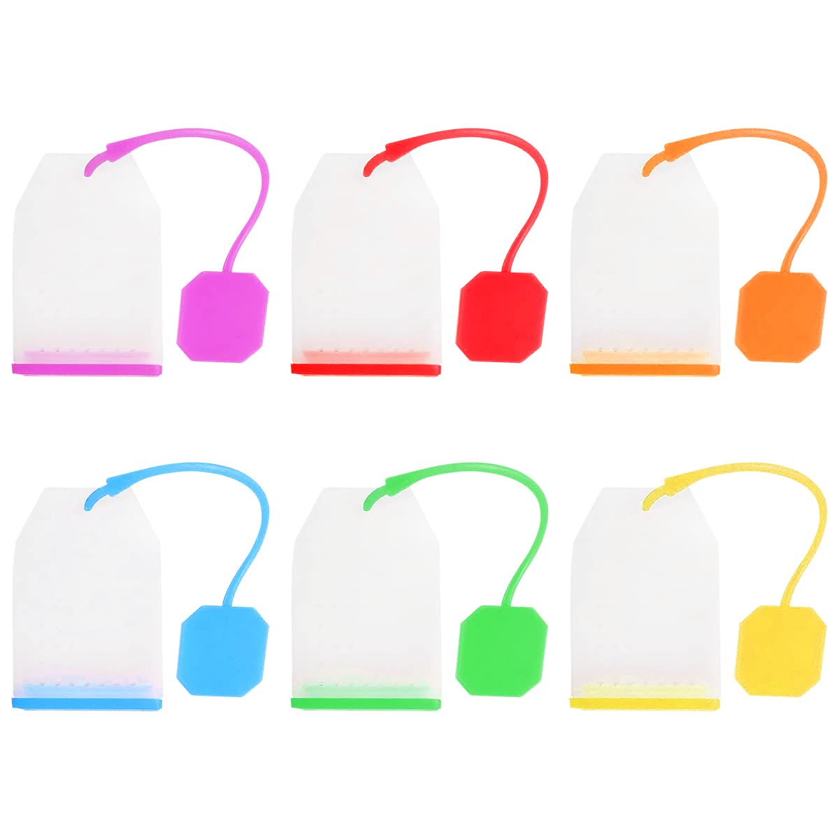 Jagowa 6PCS Silicone Tea Infuser Safe Tea Filter Bags Reusable Leaf Tea ...
