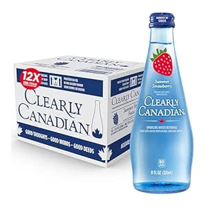 Amazon.com : Clearly Canadian Summer Strawberry Sparkling Spring Water Beverage, Natural ...