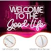 Welcome To The Good Life Neon Sign Letter LED Neon Lights Dimmable USB ...