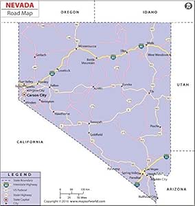 Nevada Highway Map - Laminated (36" W x 37.96" H) : Amazon.ca: Office ...