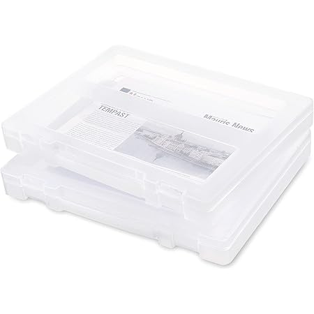 Amazon.com: Denkee 4 Pack A4 File Portable Project Case, Plastic ...