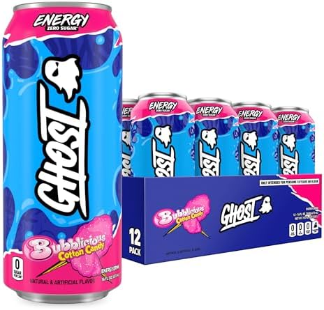 Amazon.com : GHOST Energy Drink - 12-Pack, Bubblicious Cotton Candy ...