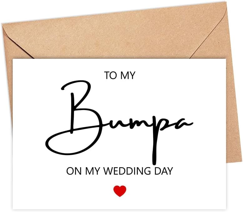 Amazon.com: AcevedoDesign To My Bumpa On My Wedding Day Card -To My ...