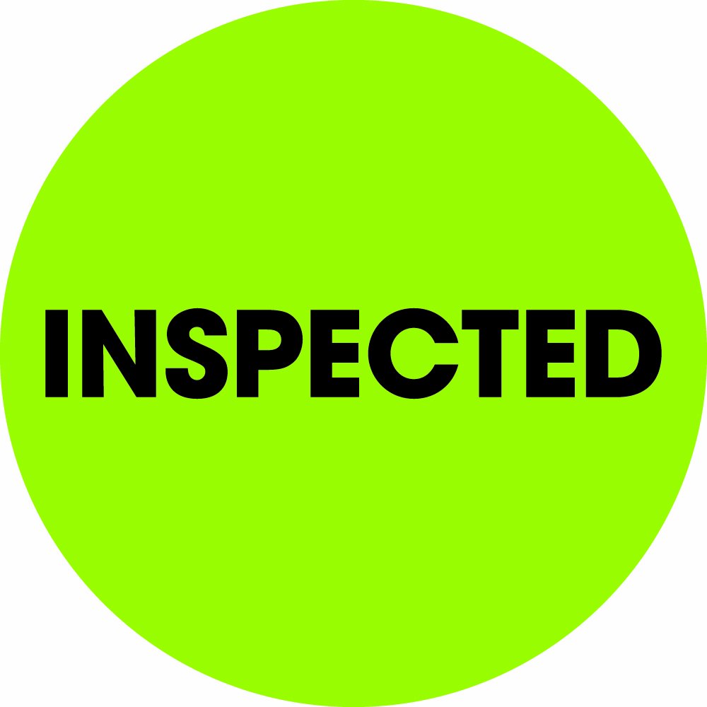 Amazon.com: Tape Logic 2' Circle Label, 'Inspected', Fluorescent Green ...