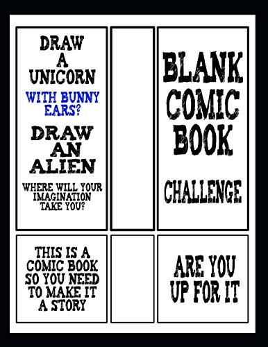 Blank Comic Book Challenge, Are You Up For It, Draw unicorn with bunny ...