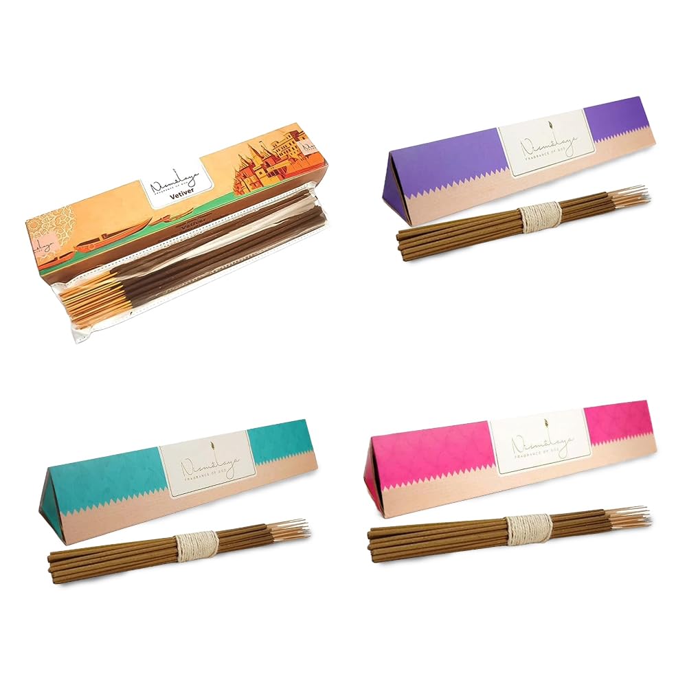 Nirmalaya Premium Natural Incense Sticks Variety Pack of 4 | 100% ...