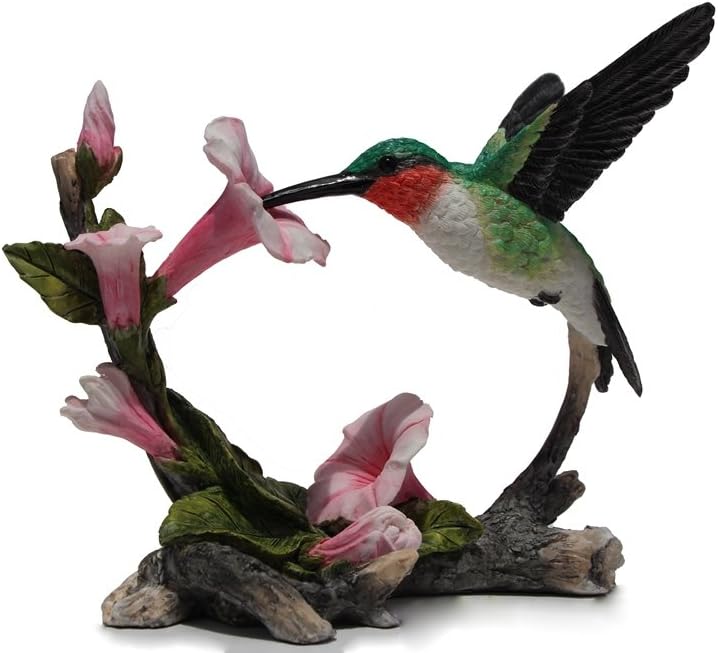 Amazon.com: US 5.75 Inch Ruby Throated Hummingbird Statue Figurine ...