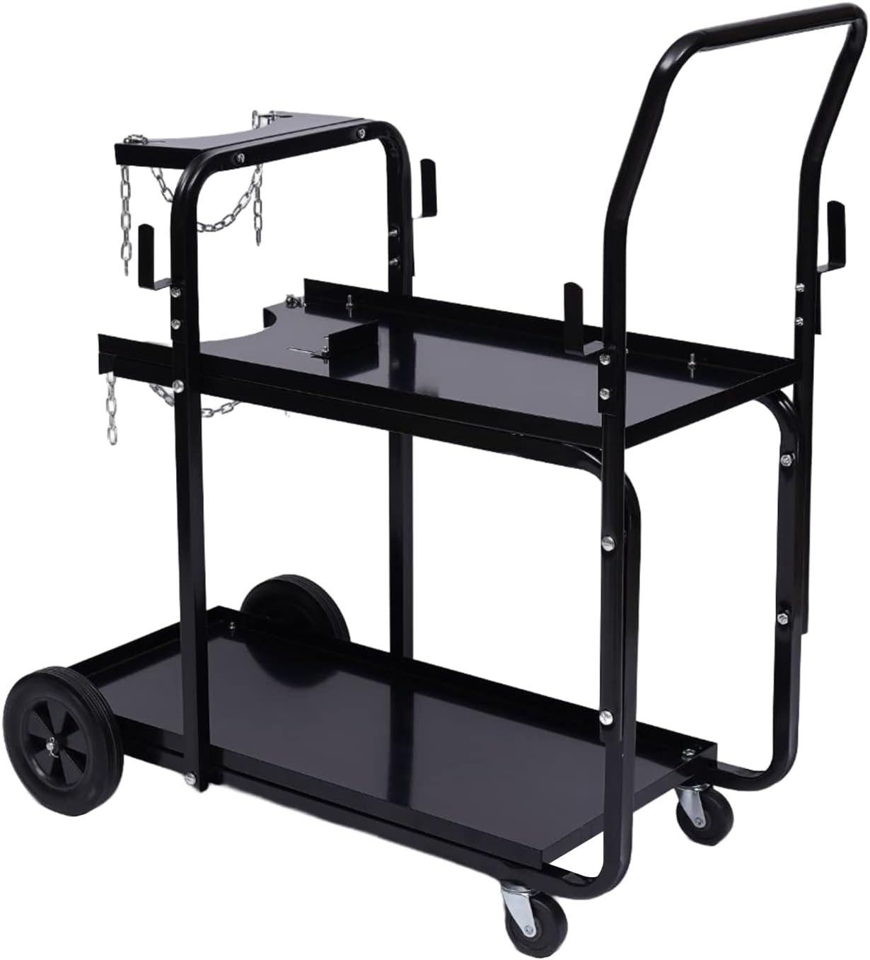 Welding Trolly Cart -Tier Heavy Duty Dual Cylinder Rack Cart Storage ...