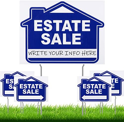 Amazon.com : Chunful 5 Pack Estate Sale Signs Set with Stakes 16 x 12 ...