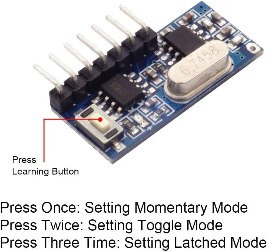 QIACHIP 433MHz Wireless Remote Control Switch Mini Receiver and 4 ...