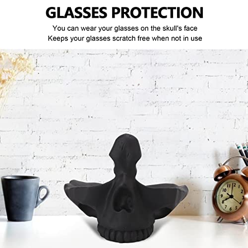 Skull Glasses Stand, Resin Statue Glasses Holder Handcrafted for Office ...