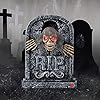 Amazon.com: Motion Activated Halloween Animatronics Zombie Tombstone ...