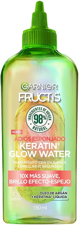 Garnier Fructis Adios Esponjado Keratin Glow Water Antifrizz 180 ml : Amazon.com.mx: Belleza