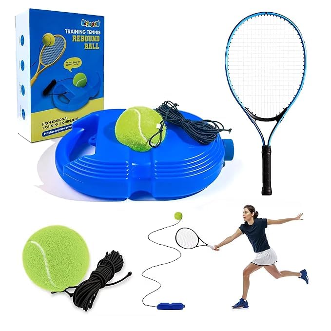 Buy Kidology Tennis Trainer Rebound – Portable Solo Training Kit for ...