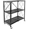 Amazon.com: InfiniPower 3-Tier Heavy Duty Foldable Metal Rack Storage ...
