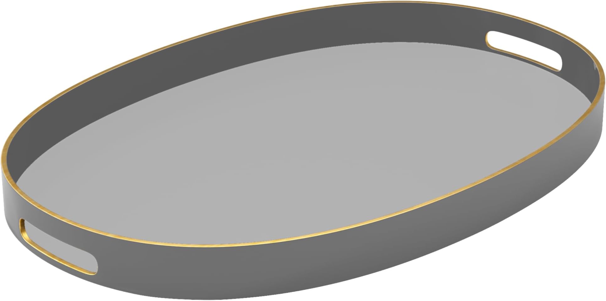 Amazon.com: American Atelier Serving Tray with Gold Trimming | Oval ...
