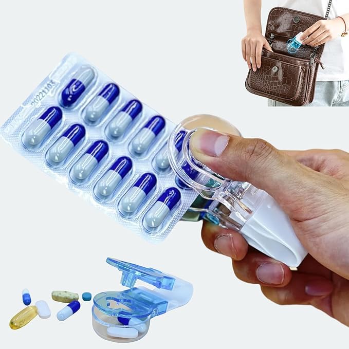 TOP SELECT Portable Pill Extractor, Blister Pack Opener Tool, Blue and ...