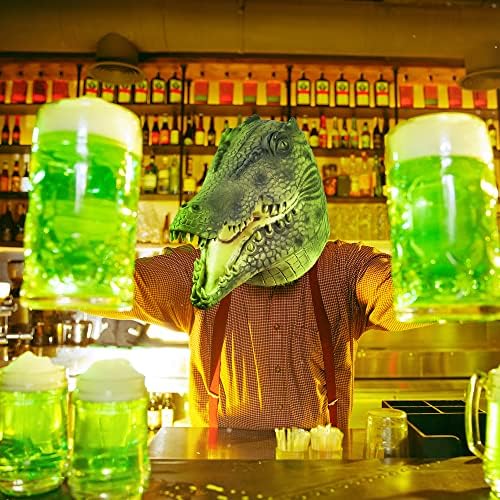 Amazon.com: MOKRY PARTY Crocodile Alligator Head Mask Latex Animal Mask ...