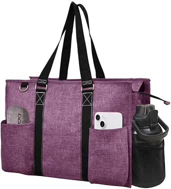 Amazon.com | NGIL Utility Water Resistant Tote Bag, Top Zipper Closure ...