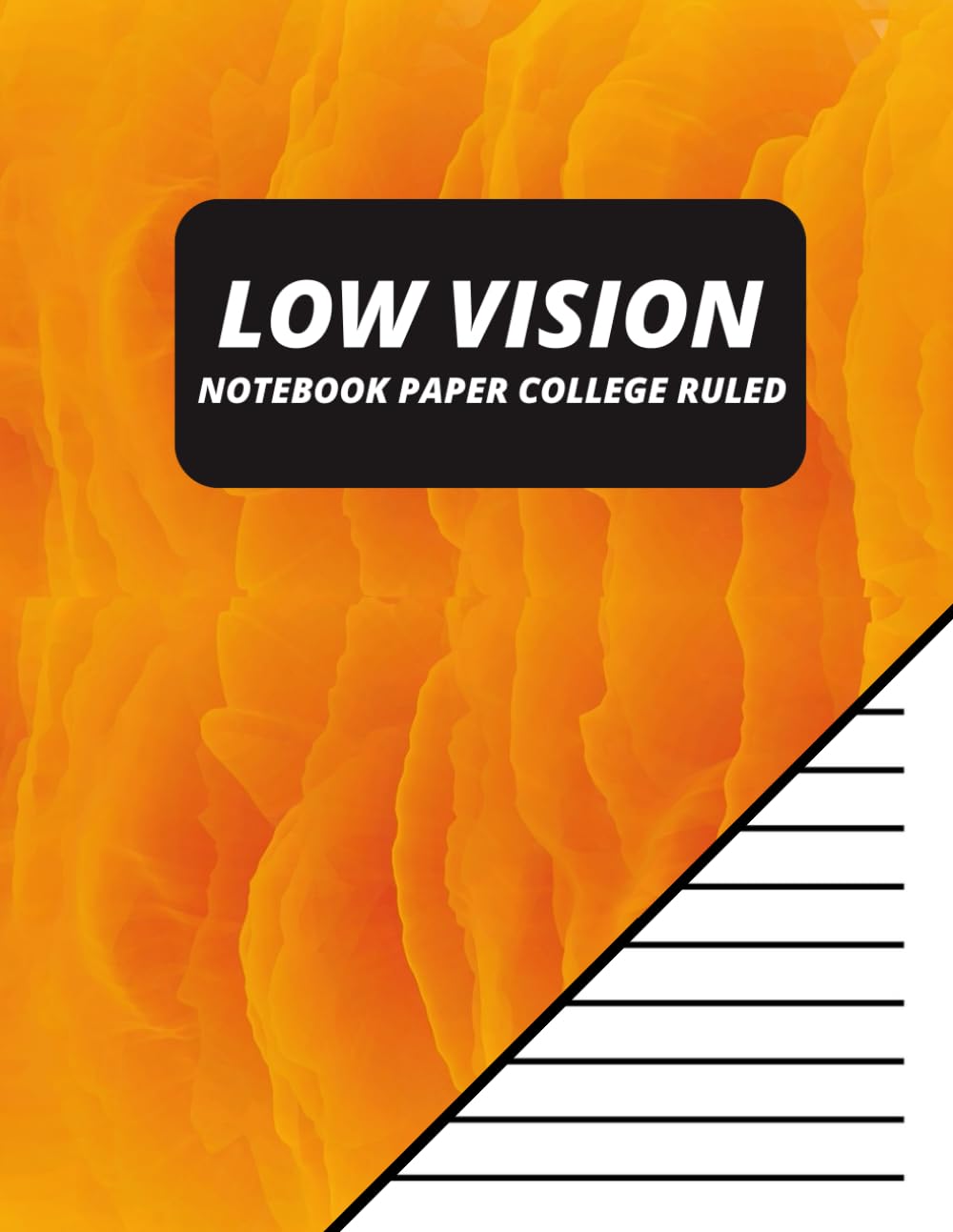 low vision notebook paper college ruled: bold lined paper low vision ...