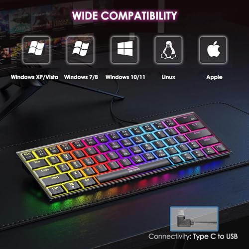 Ant Esports MK1200 Mini Wired Mechanical Gaming Keyboard with RGB ...