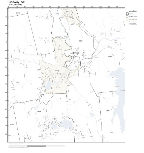 Buy ZIP Code Wall of Conway, NH ZIP Code Laminated Online at ...