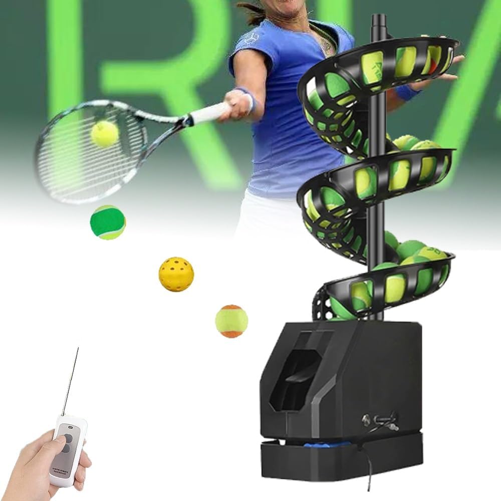 Amazon.com: GHRERTX Portable Tennis Ball Machine,Automatic Tennis Serve ...