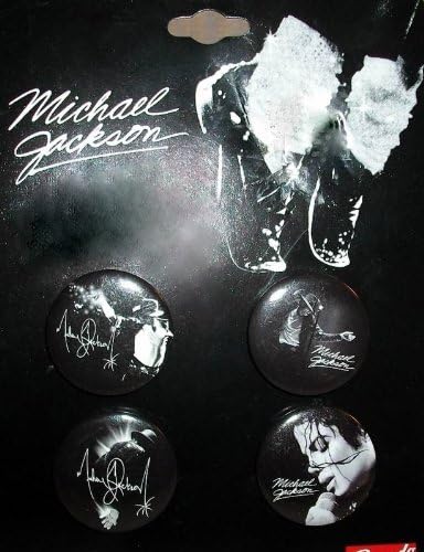 Amazon.com: Michael Jackson "Signature" 4 Button Pack - Collectible Pin ...